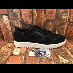 Jordan | Shoes | New Nike Air Jordan Low Leather Python Black | Poshmark